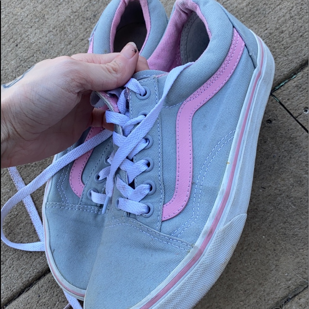 Grey And Pink Vans - Gem